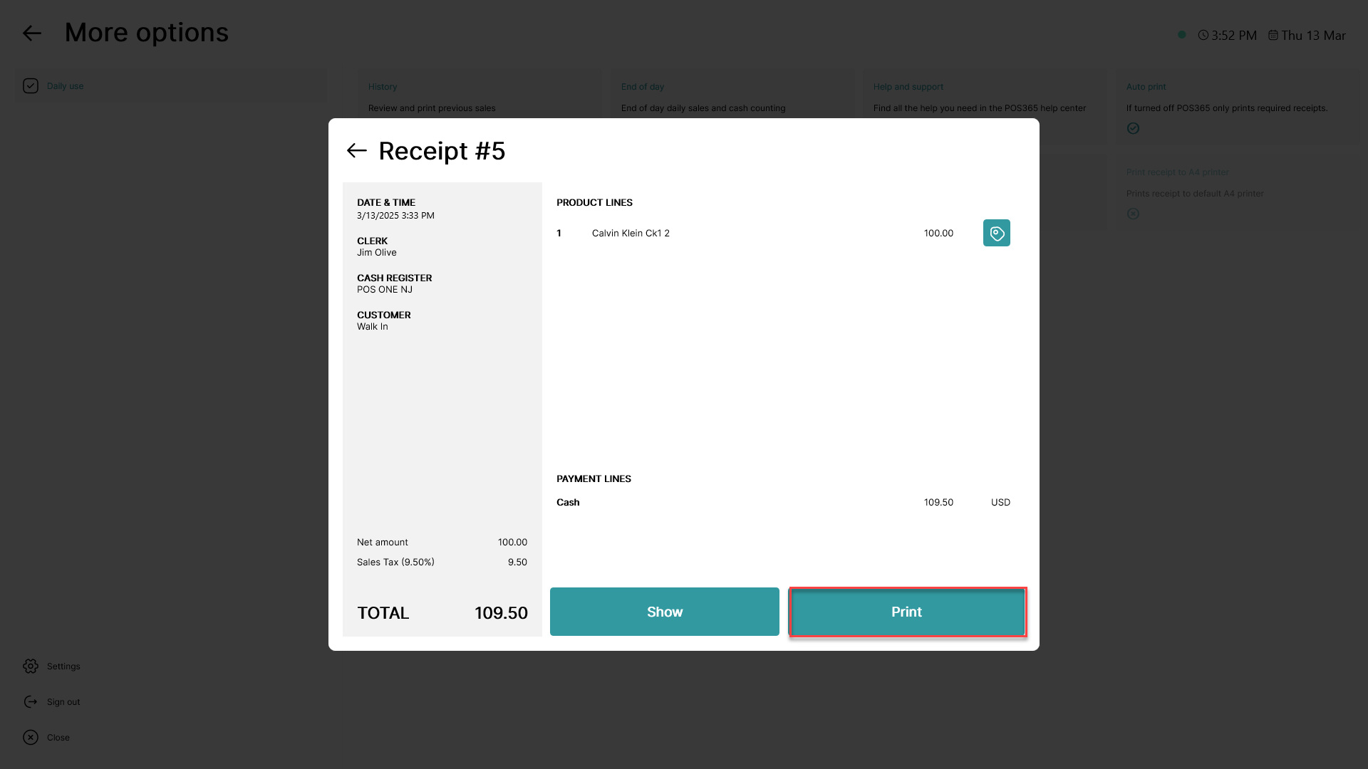 How to - Print an old receipt – POSONE365